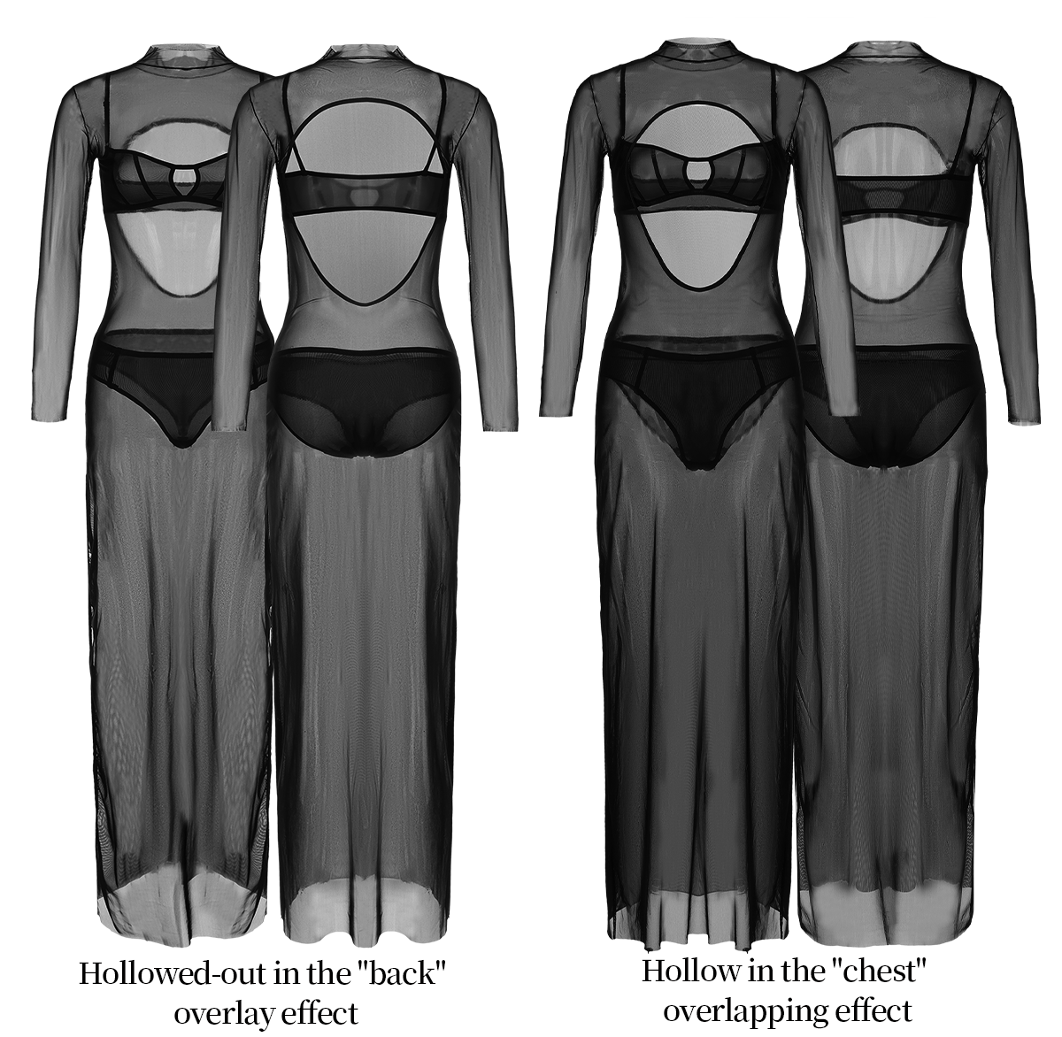 「MIST MESH ROBE & CICADA WING LINGERIE SET / 蝉翼迷雾内衣套装」 – Limerence M